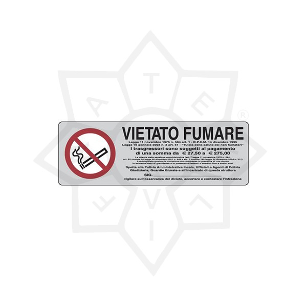 TARGHETTA ADESIVA “VIETATO FUMARE” 50 x 150 mm – Ferramenta Idraulica ... TARGHETTA ADESIVA “VIETATO FUMARE” 50 x 150 mm – Ferramenta Idraulica ...